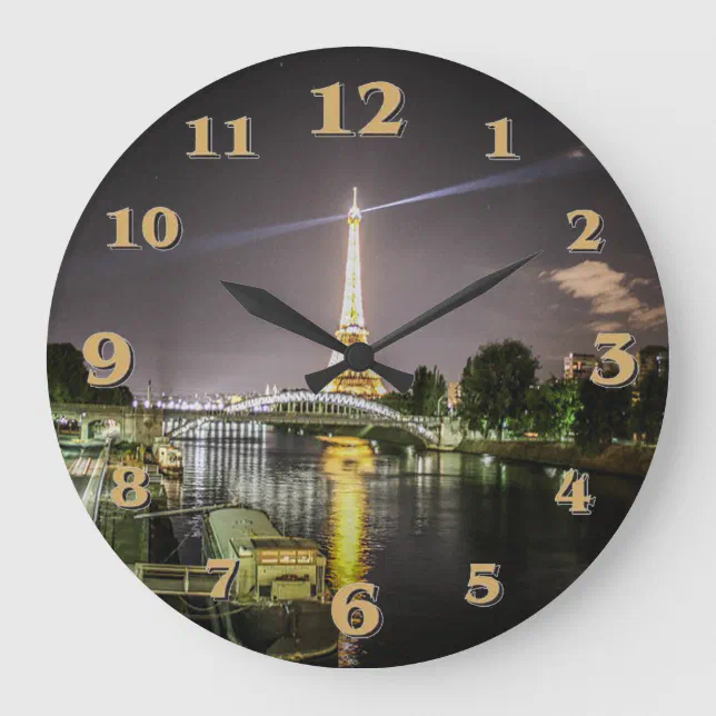 Paris Large Clock | Zazzle