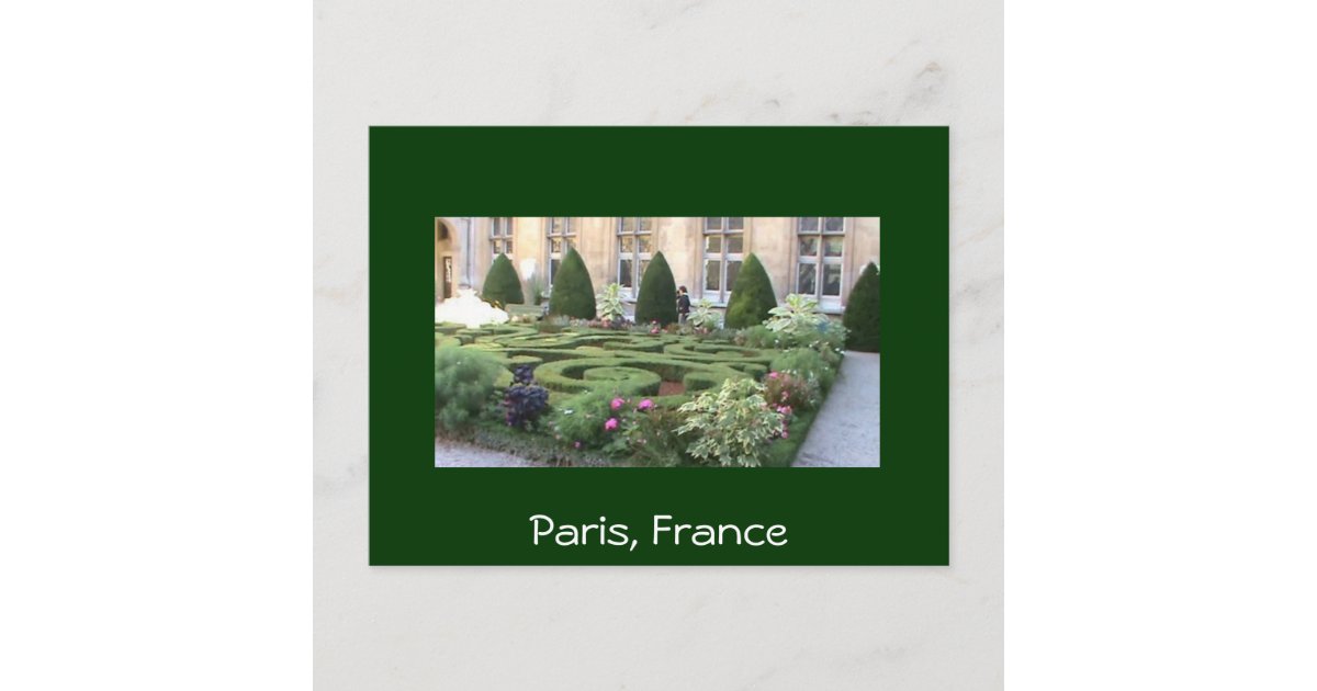 Paris Maze garden Postcard | Zazzle