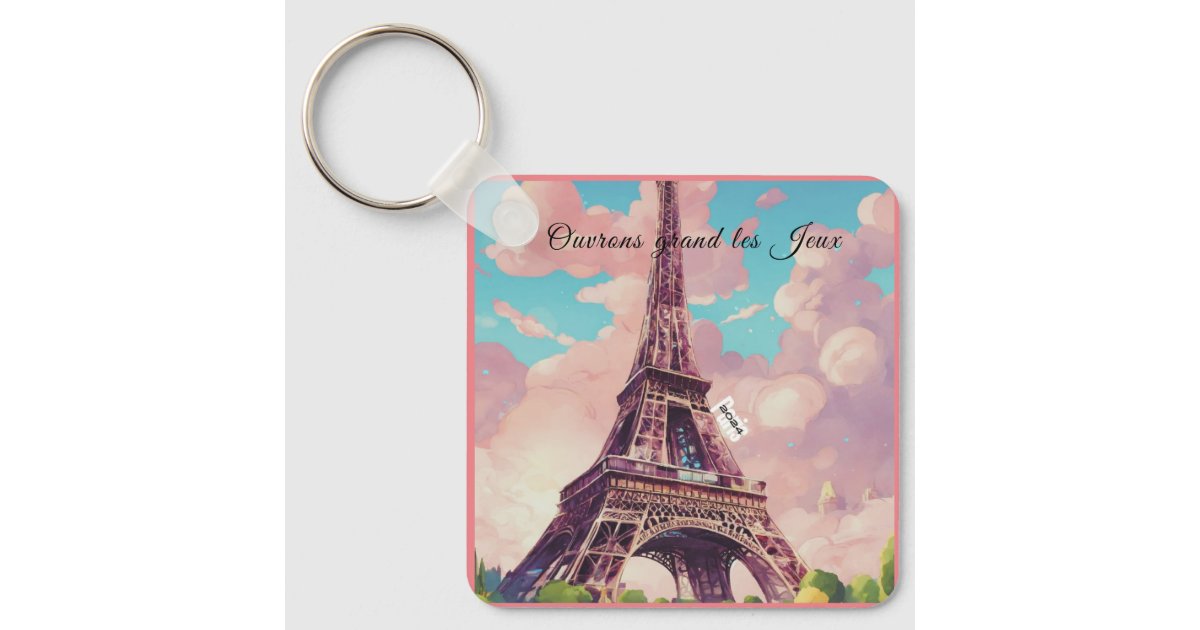 Paris Olympics Commemorative Keychains | Zazzle