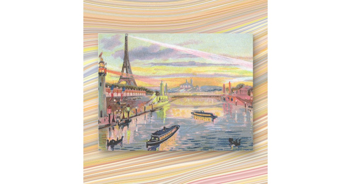 Paris Pastel Postcard | Zazzle
