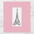 Paris Pink Themed Eiffel Tower Party Wine Label | Zazzle