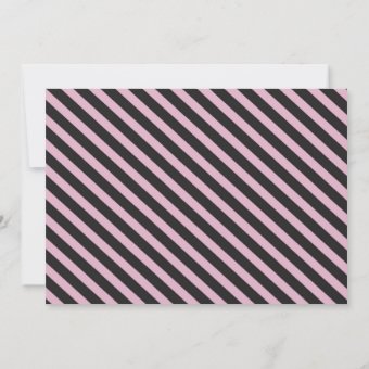 Paris Postcard Stripe Gold Glitter Pink Invite | Zazzle