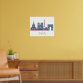 Paris Skyline Colored Buildings Poster | Zazzle