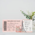 Paris Surprise Boarding Pass Vacation Gift Ticket Invitation | Zazzle