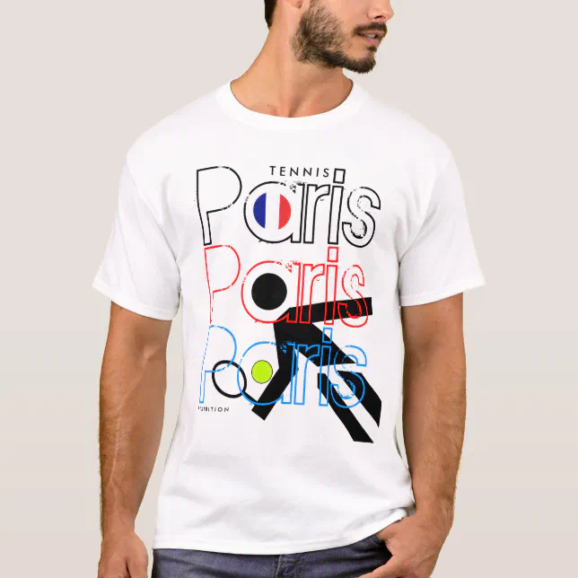 Paris Tennis French Open Flag T-Shirt | Zazzle