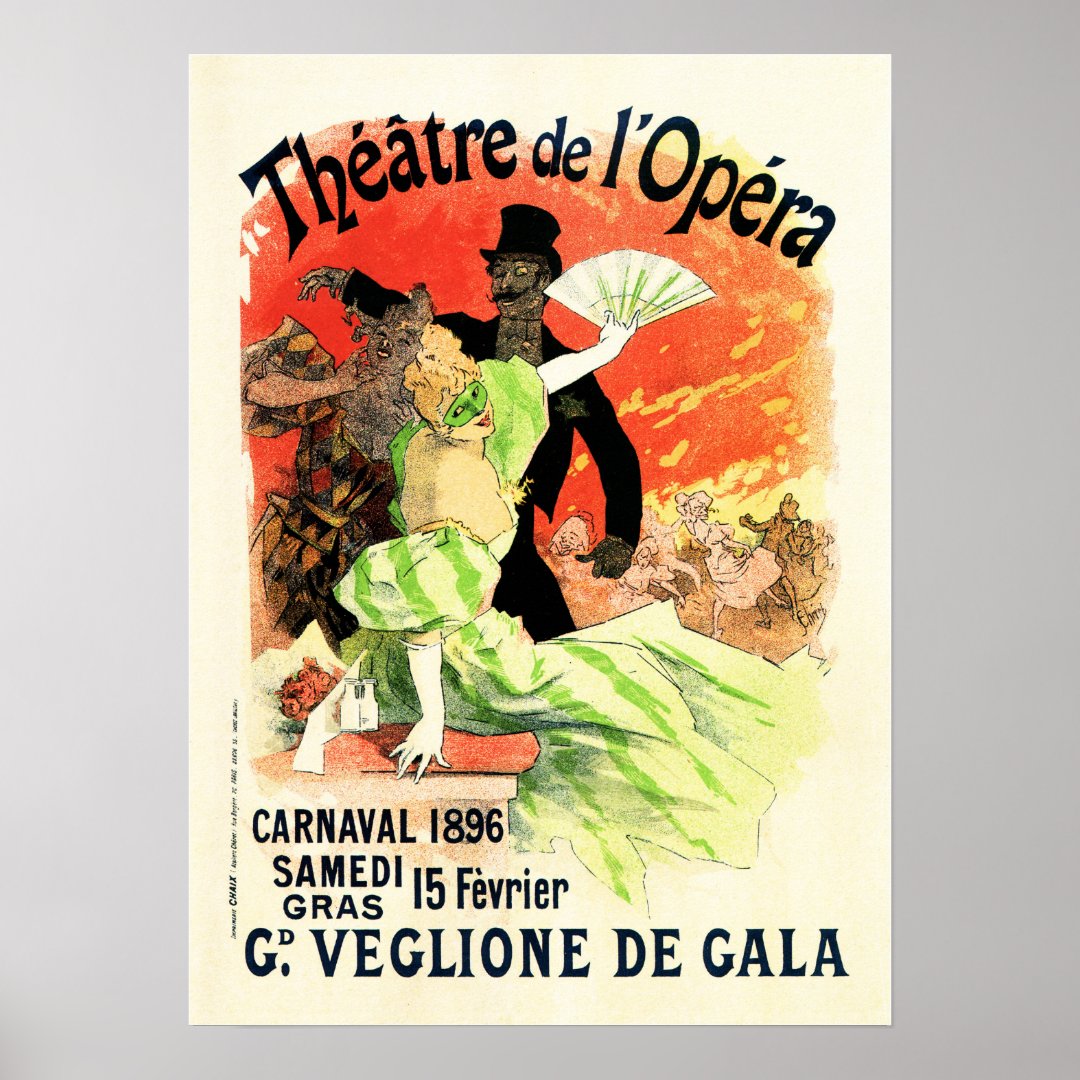 PARIS THEATRE DE L 'OPERA Vintage Advertisement Poster | Zazzle