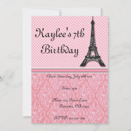 Paris Theme Invitations | Zazzle
