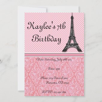 Paris Theme Invitations | Zazzle