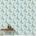 Paris Vintage French Writing Aqua Wallpaper Wallpaper | Zazzle