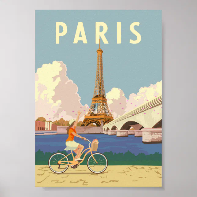 Paris - Vintage Travel Poster | Zazzle