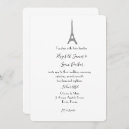 Paris Wedding Invitation | Zazzle