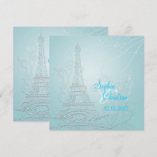 Paris, winter wedding invitations | Zazzle