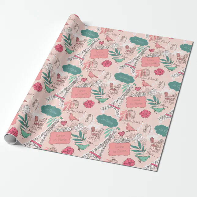 Paris Wrapping Paper | Zazzle
