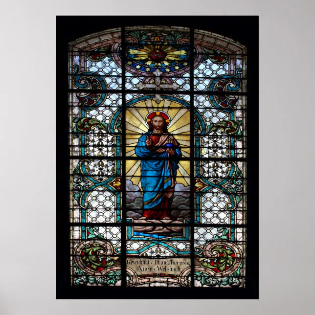 Parish Church Stained Glass Window Poster | Zazzle