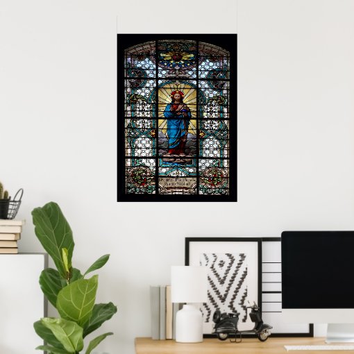 Parish Church Stained Glass Window Poster | Zazzle