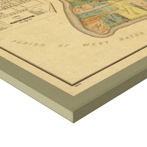 Parish of East Baton Rouge, Louisiana Map (1895) Canvas Print | Zazzle