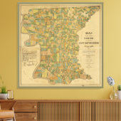 Parish of East Baton Rouge, Louisiana Map (1895) Canvas Print | Zazzle