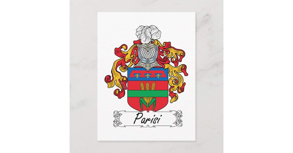 Parisi Family Crest Postcard | Zazzle