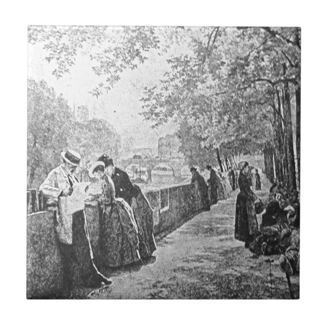 Parisian Afternoon Tile | Zazzle