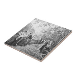 Parisian Afternoon Tile | Zazzle
