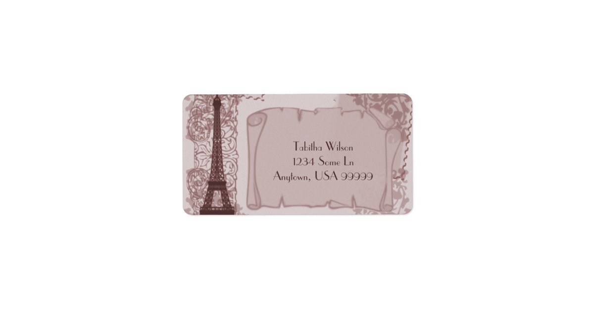 Parisian Pink Address Label | Zazzle