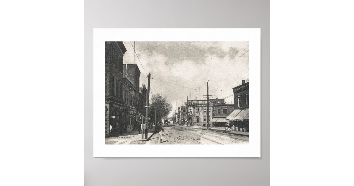 Park Ave., Rutherford, New Jersey Vintage Poster | Zazzle