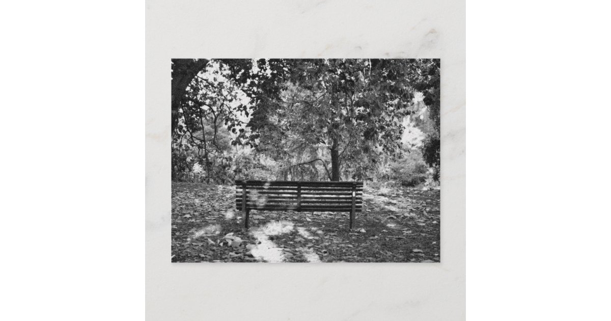 Park bench postcard | Zazzle