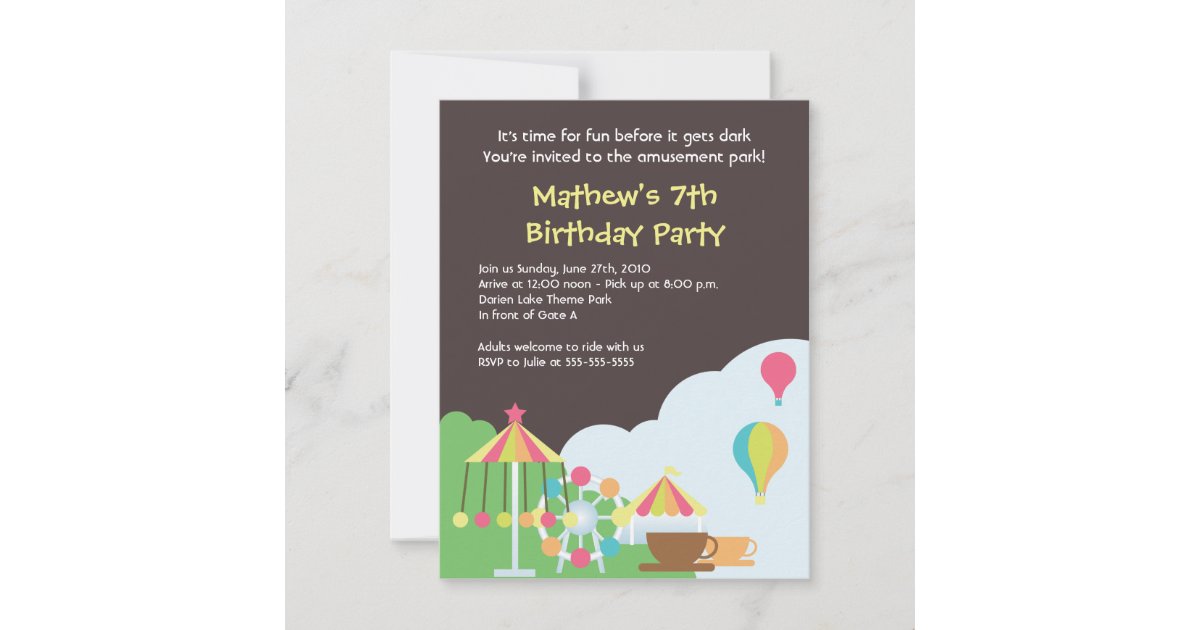 Park Birthday Invitation | Zazzle
