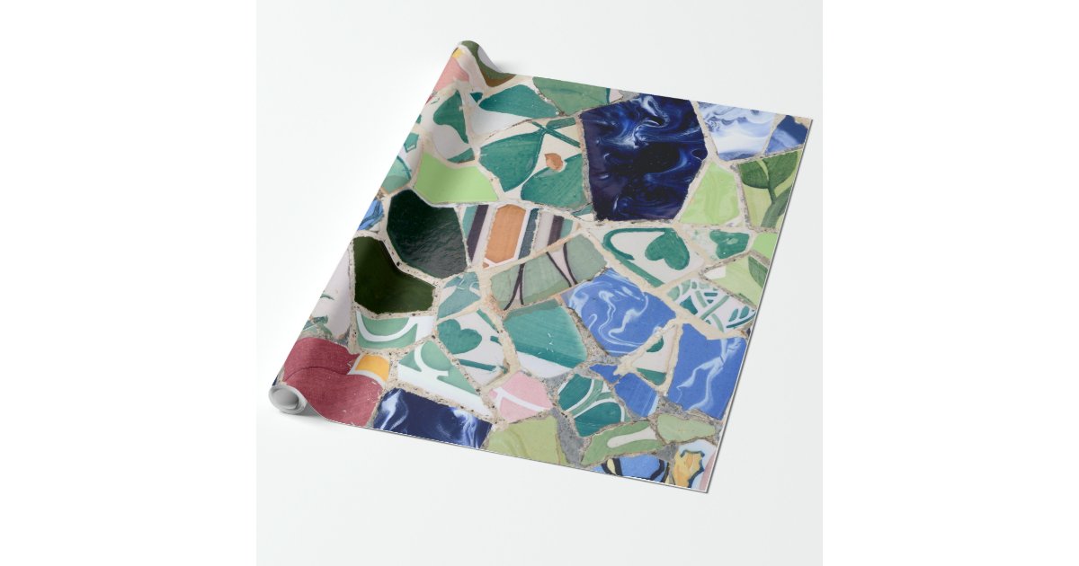Park Guell mosaics Wrapping Paper | Zazzle