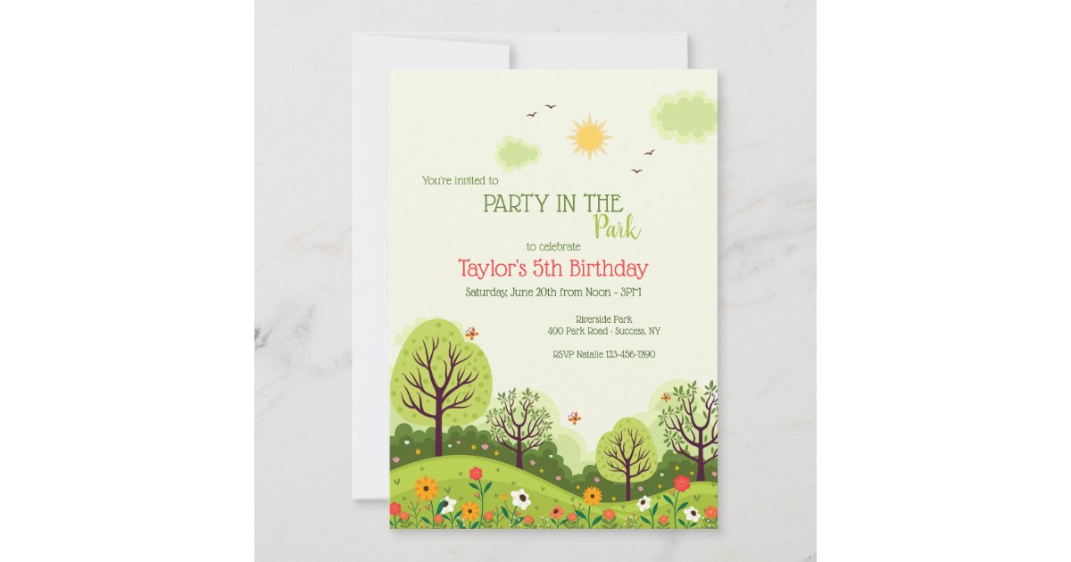 Park Party Invitation | Zazzle