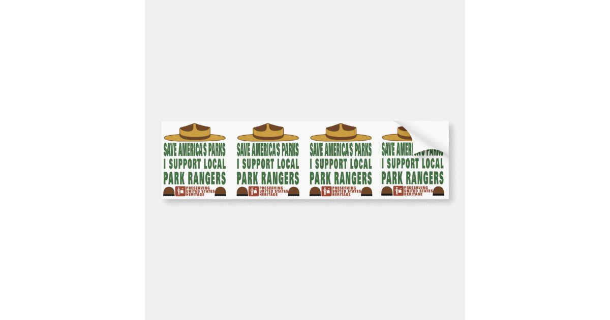 park ranger bumper_sticker_x4 bumper sticker | Zazzle