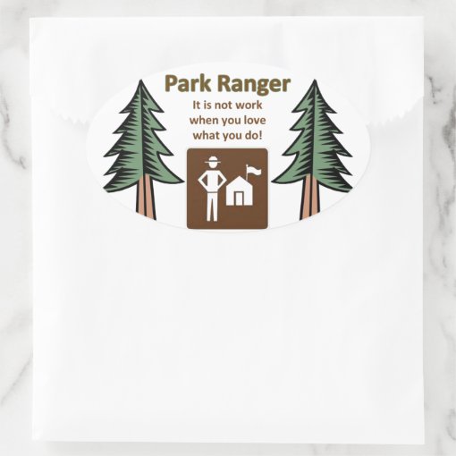 Park Ranger Oval Sticker | Zazzle