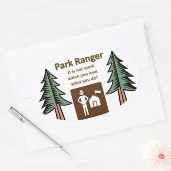 Park Ranger Oval Sticker | Zazzle