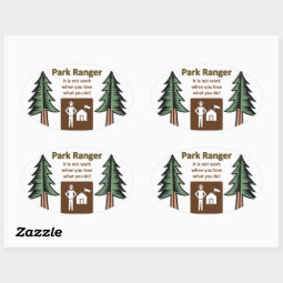 Park Ranger Oval Sticker | Zazzle