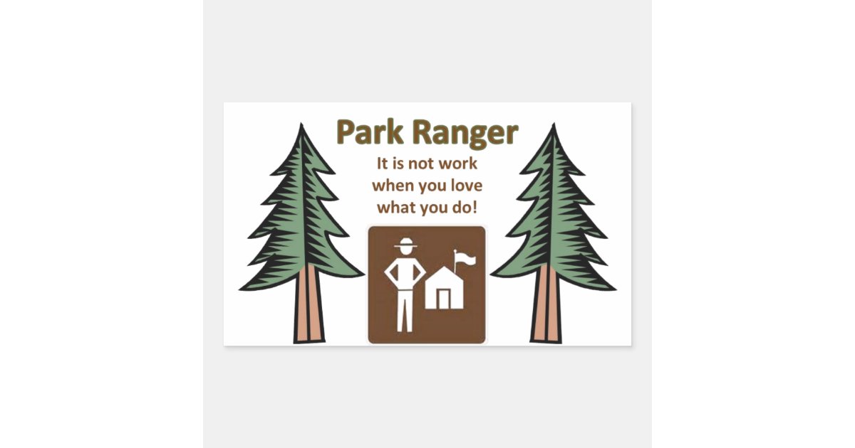 Park Ranger Rectangular Sticker | Zazzle