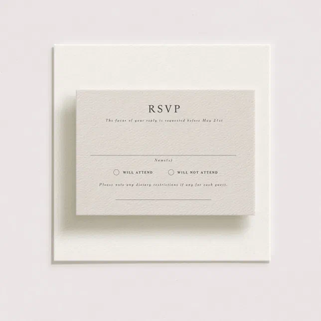 Parker Formal Landscape Wedding RSVP Card | Zazzle