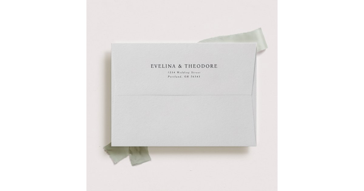 Parker Wedding Pre Addressed Envelope | Zazzle