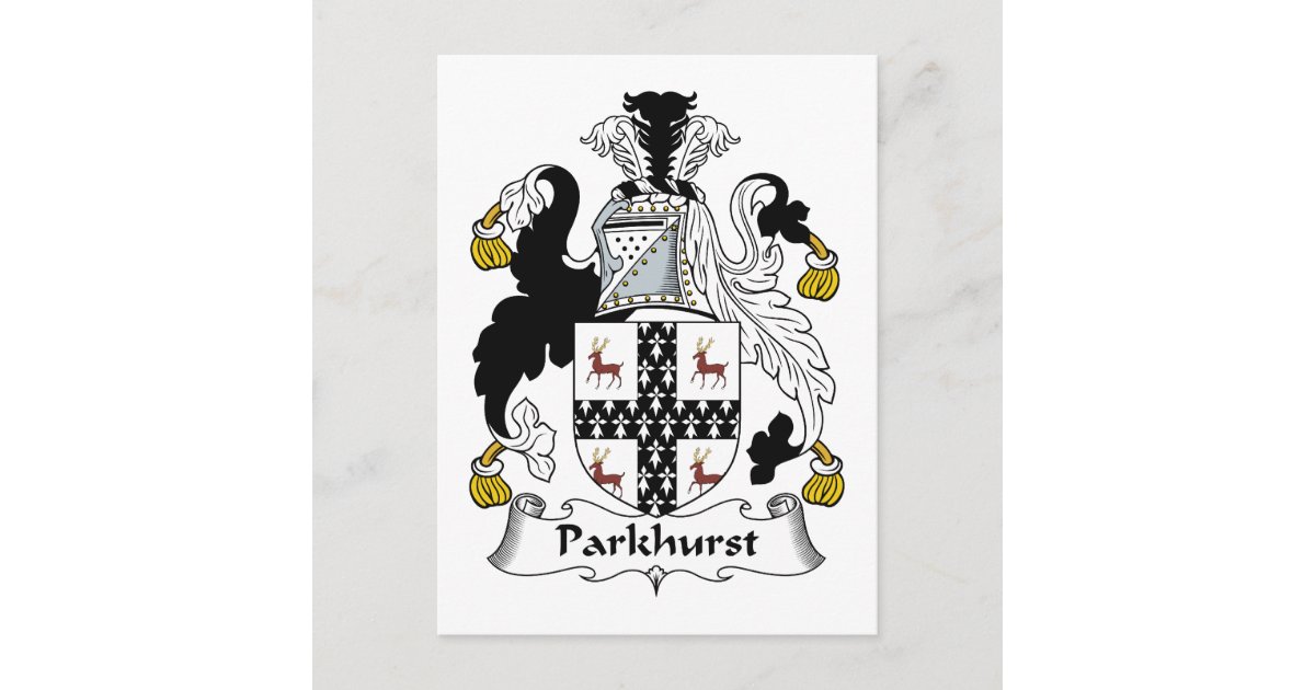 Parkhurst Family Crest Postcard | Zazzle