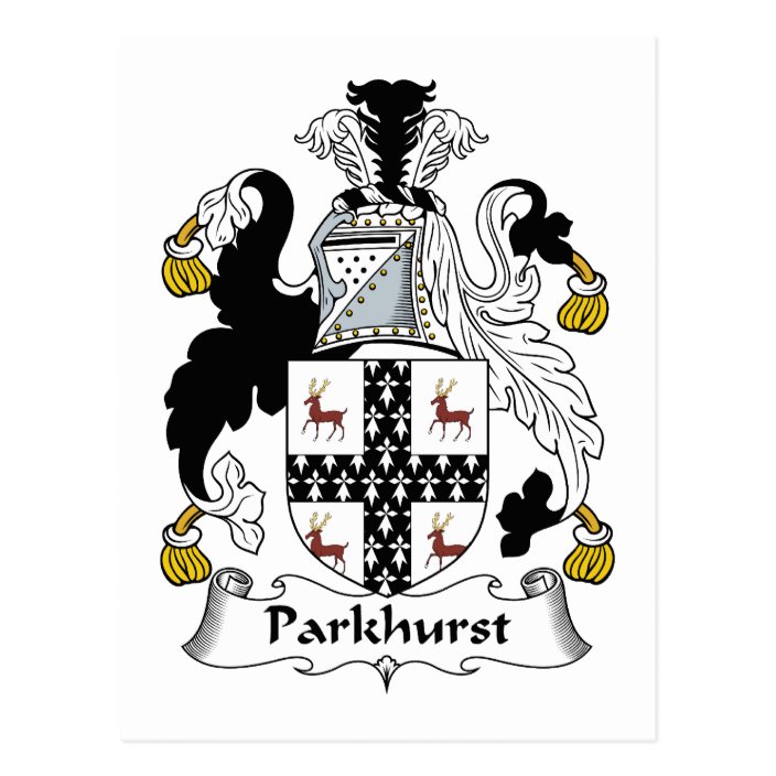 Parkhurst Family Crest Postcard | Zazzle.com