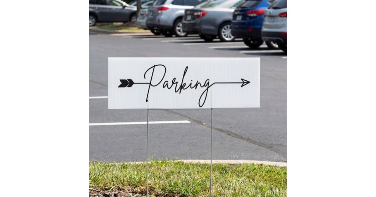 Parking direction sign, party sign | Zazzle