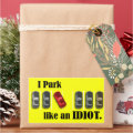 Parking Idiot Rectangular Sticker | Zazzle