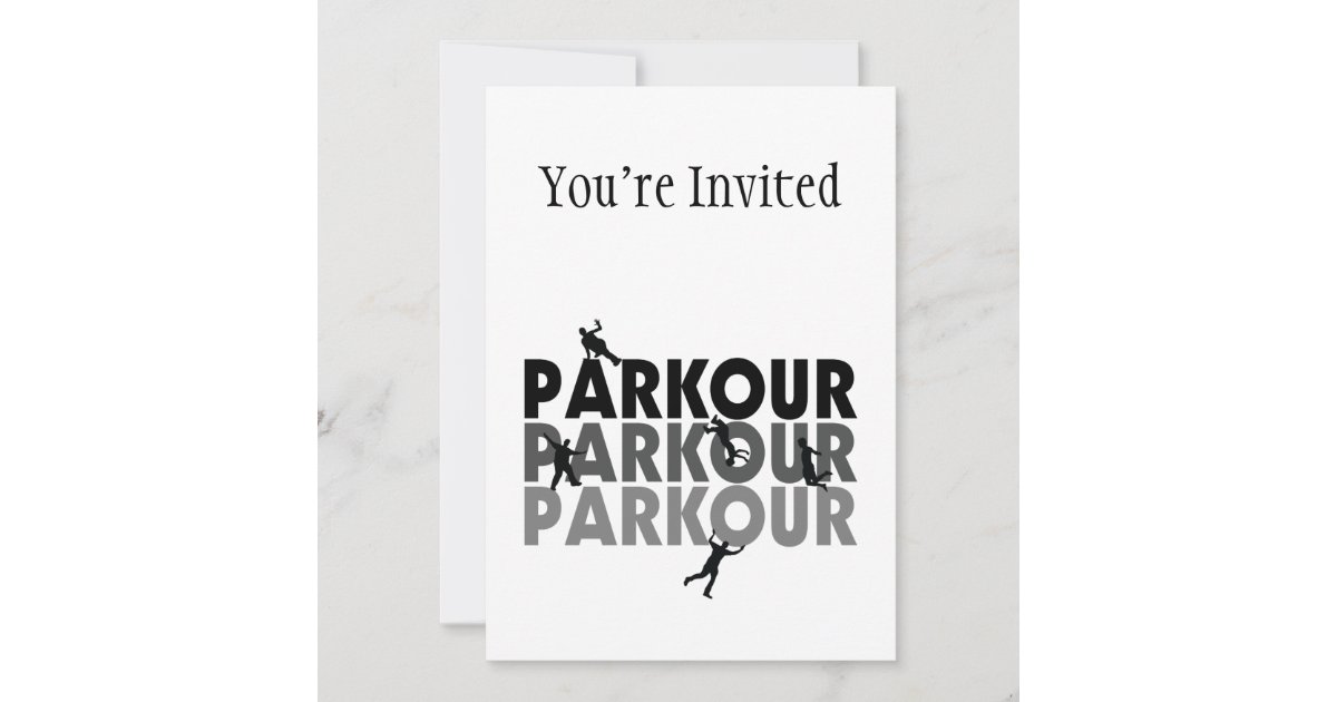 Parkour Free Running Invitation | Zazzle