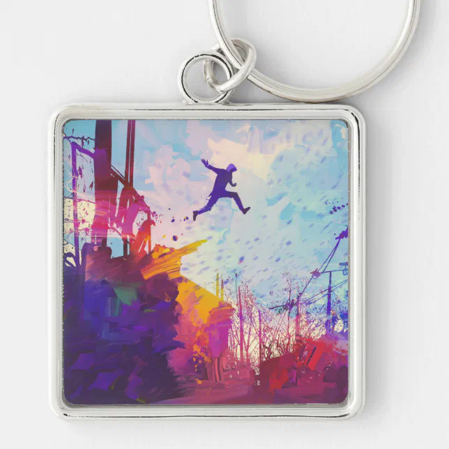 Parkour Urban Free Running Keyring | Zazzle