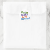Parks Make Life Better! Official Logo Classic Round Sticker | Zazzle