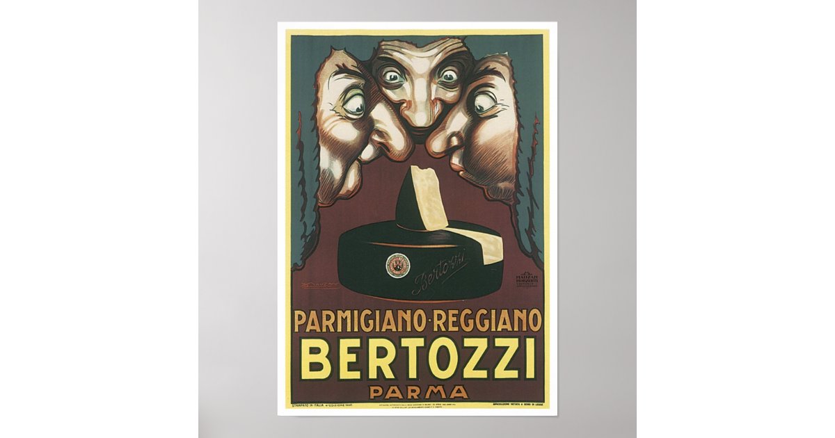 Parmagiana Reggiano Bertozzi Parma Ad Poster | Zazzle
