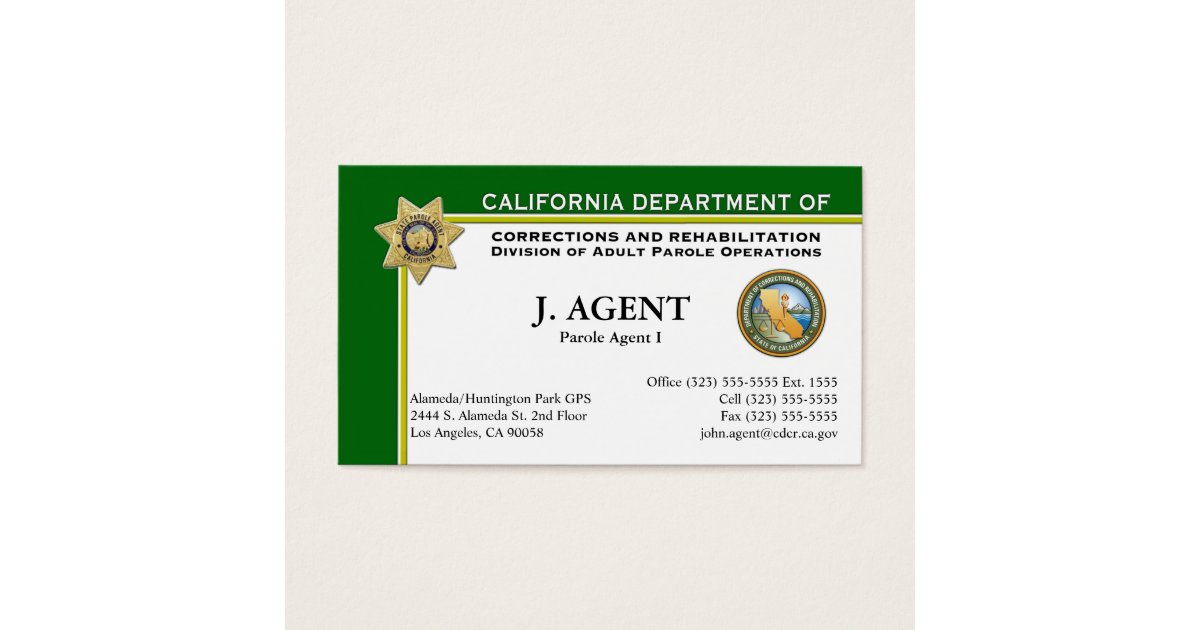 Parole Agent Business Card | Zazzle