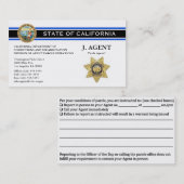 Parole Agent Business Card - Thin Blue Line | Zazzle