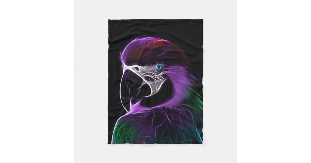 Parrot Bird Fleece Blanket | Zazzle