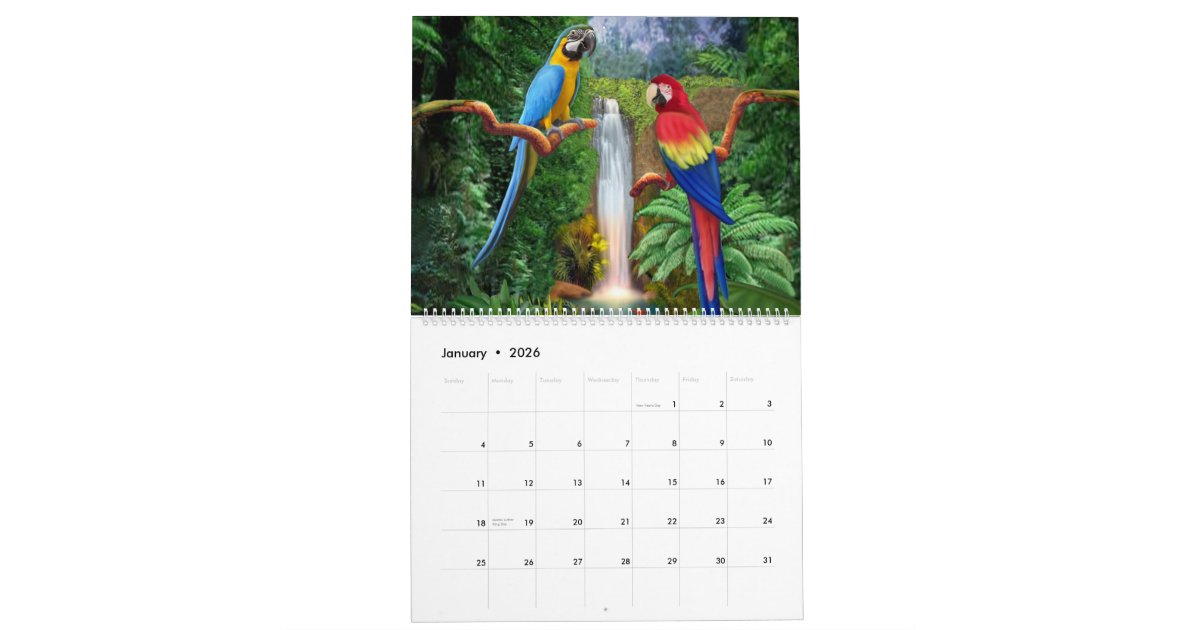 PARROT COURTSHIPS CALENDAR | Zazzle