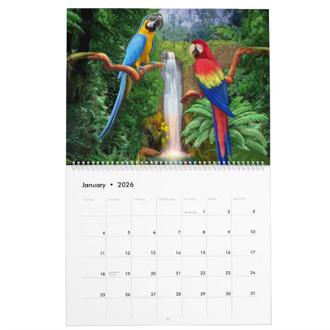 PARROT COURTSHIPS CALENDAR | Zazzle